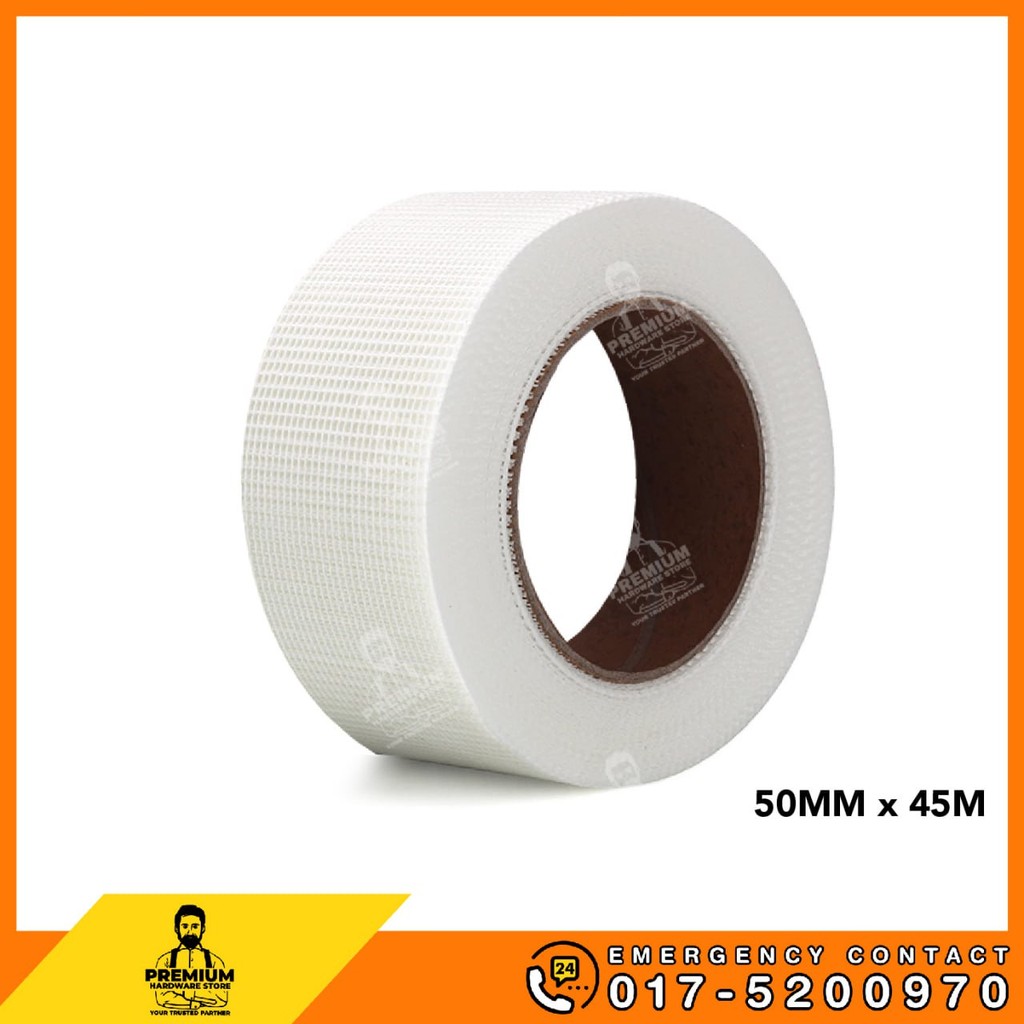 COMEN Fibre Glass Self Adhesive Mesh Tape 50MM x 45M Drywall Joint Tape ...