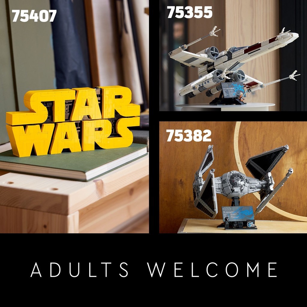 LEGO 75407 Star Wars Brick-Built Star Wars Logo Building Kit (700 ...