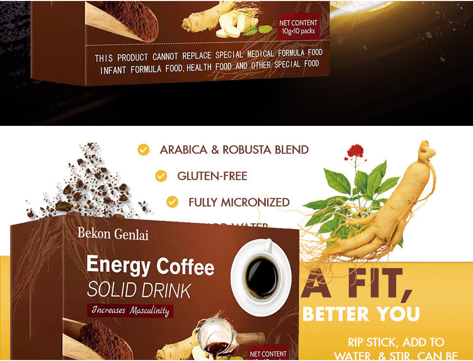 Manly Energy Coffee Energy Coffee Solid Drink 10packs/box | Shopee Malaysia