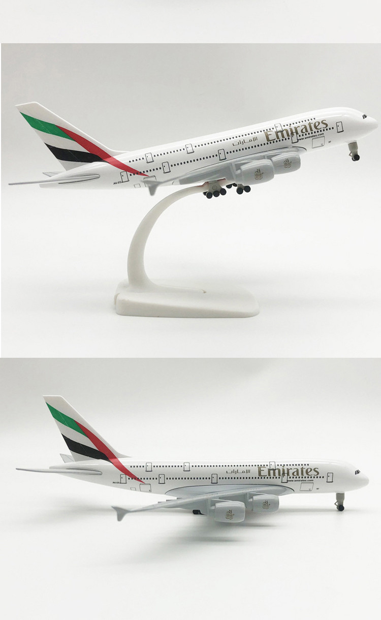 20cm Emirates Air A380 Metal Diecast Airplane Plane Model Aircraft Toys ...