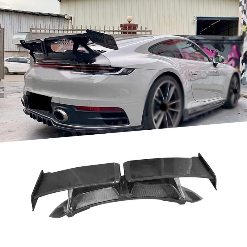 For Porsche 911 992 Carbon Fiber Car Rear Car Trunk Boot Lip Wing ...