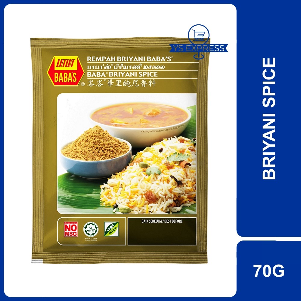 BABA'S Briyani Spice 70G - Rempah Briyani | Shopee Malaysia