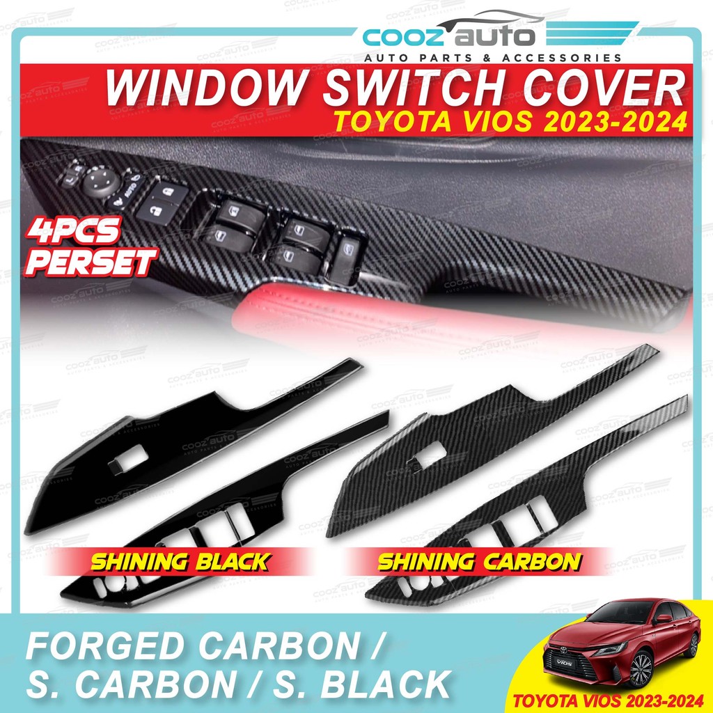 Toyota Vios New 2023 - 2024 Car Window Switch Panel Frame Cover Garnish ...