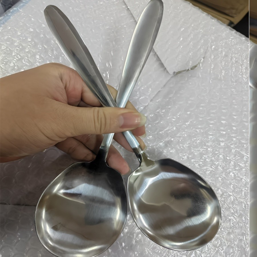 Extra Large Stainless Steel Long Handle Serving Spoons - Durable and ...