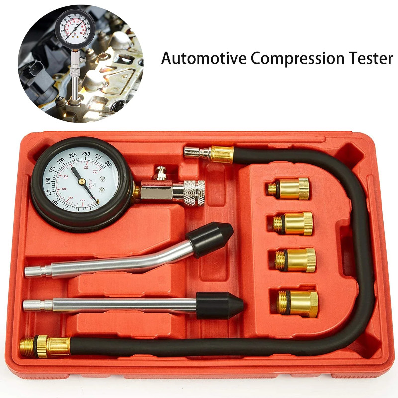 Car Cylinder Tester Kit Gasoline Engine Compression Meter 0-300 PSI ...