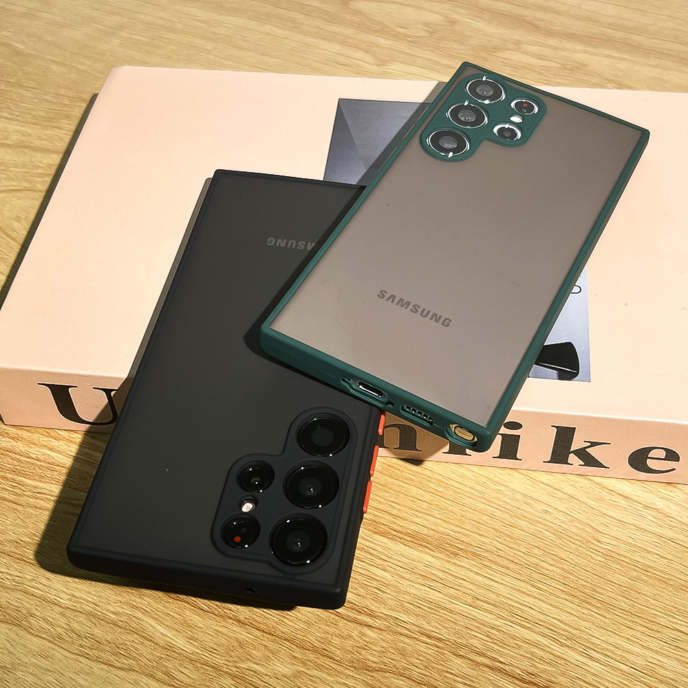 Shockproof Matte Transparent Case for Samsung Galaxy S25 S24 S23 S22 S21 S20 Ultra Plus FE S25 ...