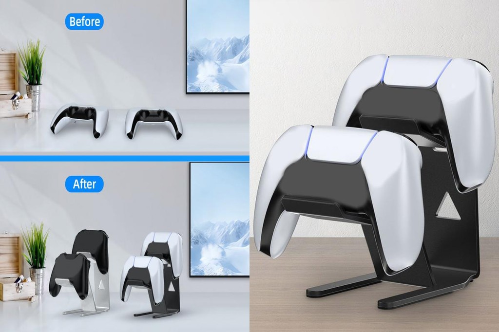 Controller Stand Gamepad Holder with Non-slip Base Metal Gamepad Holder ...