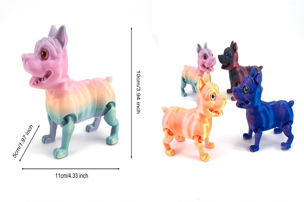 SL Movable Dog Figurine 3d Printed Dog Model Realistic Pit Bull Dog ...