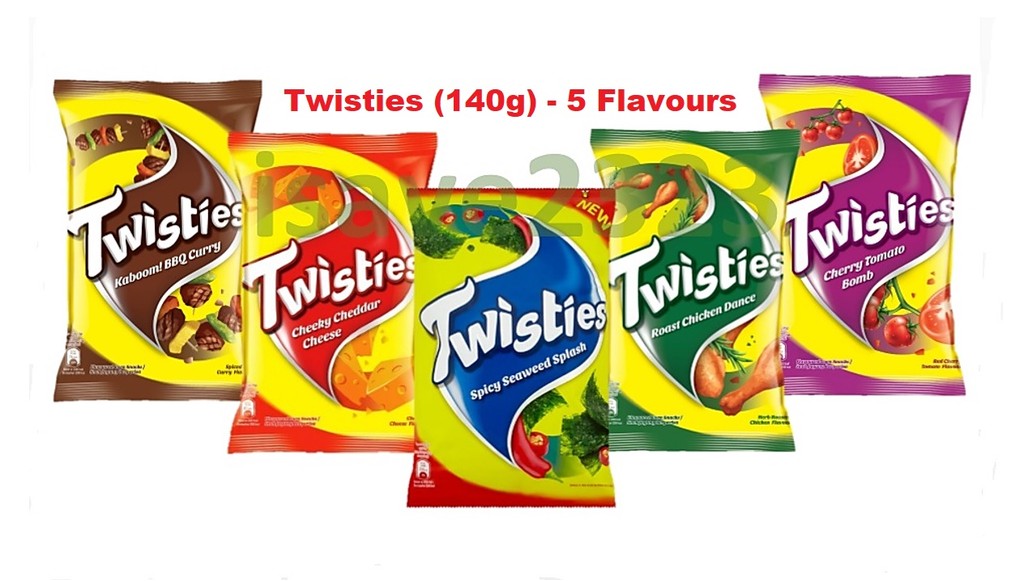 Twisties (140g) - BBQ Curry / Cheese / Spicy Seaweed / Chicken / Tomato ...