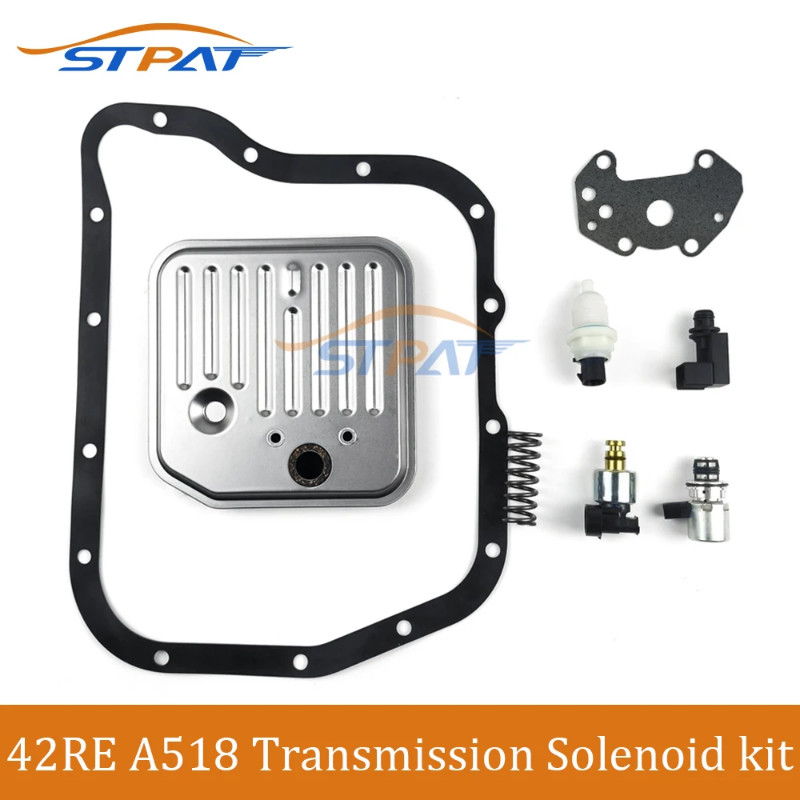 STPAT A518 46RE 48RE Transmission Filter Kit W/ Solenoid Set 2000-UP ...