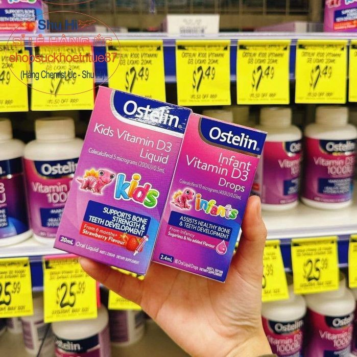 in stock Vitamin d3 ostelin 80 drops 400iu for babies from birth to 12 years old, liquid syrup ...