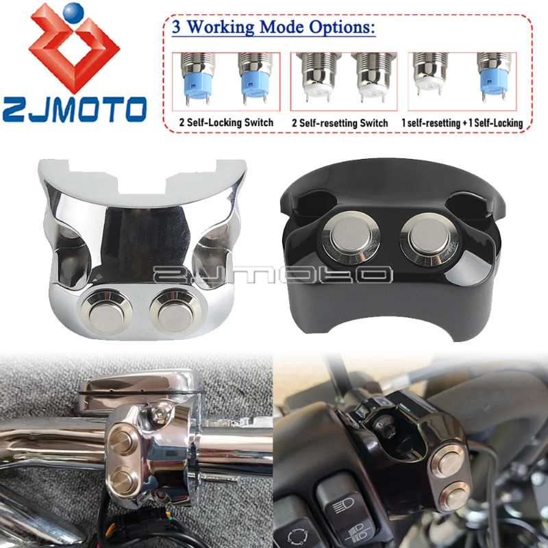 2 Button Motorcycle Switch For Harley Dyna V-Rod Touring W/ AERO AERO-A ...