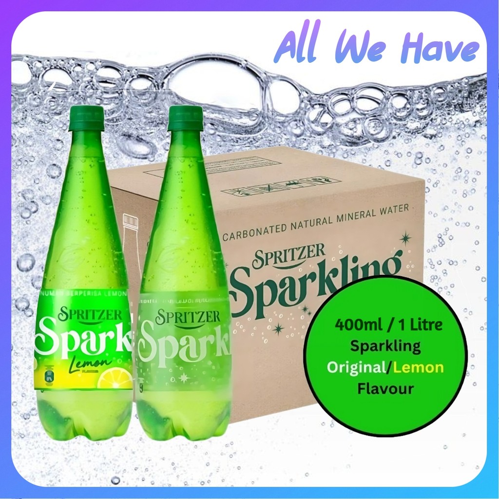 (FRESH BATCH) Spritzer Sparkling Natural Mineral Water Spritzer Sparkling Water 1L 400ML Air ...