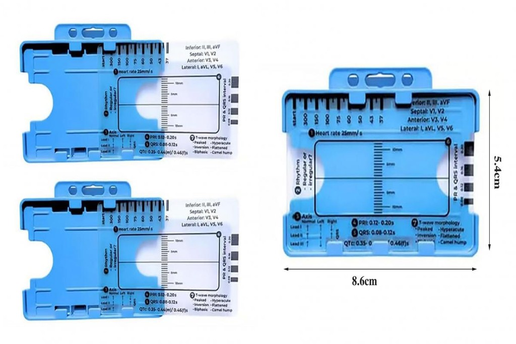 FH* Ekg Reference Card Ekg 7-step Interpretation Tool Transparent Ekg ...
