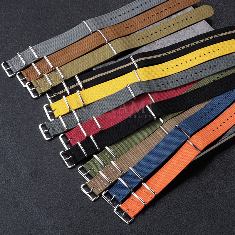 18mm 20mm 22mm Colorful Nylon Watch Strap NATO Canvas Universal ...