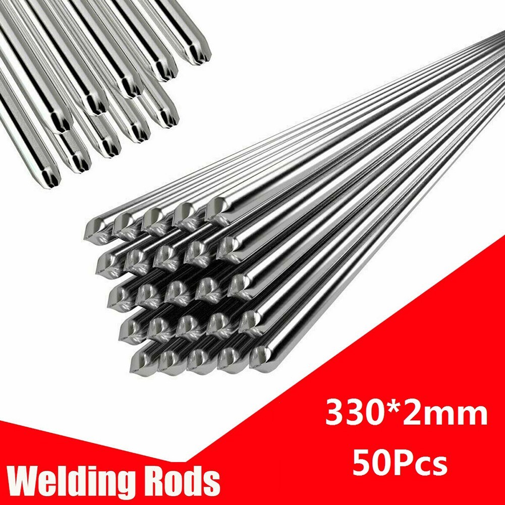 50pcs 330*2mm Aluminium Welding Low Temp Dura Easy Weld Rods Brazing ...