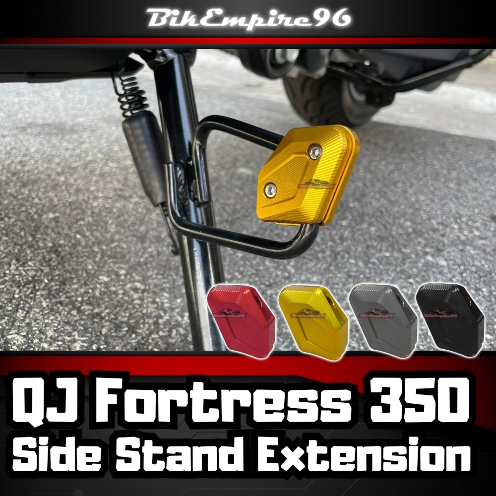 QJ Fortress 350 Side Stand Extension Easy Kick for Bigger Size Premium ...