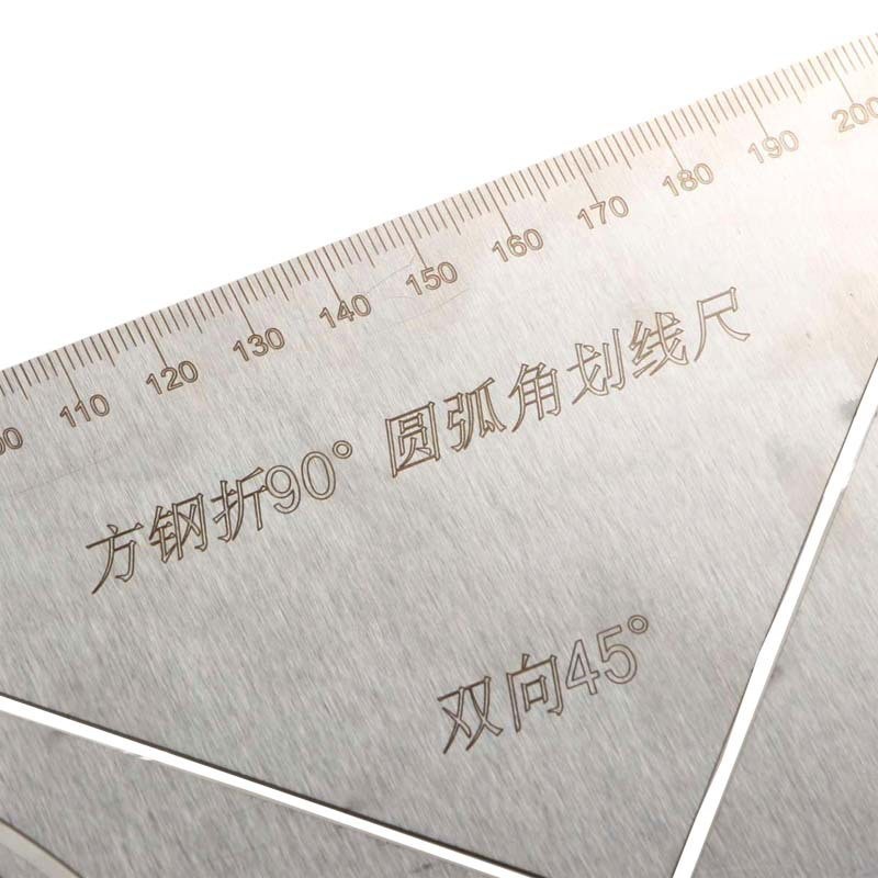 Square Tube Folding Round Ruler Steel 90 Degree Arc Angle Line Drawing ...
