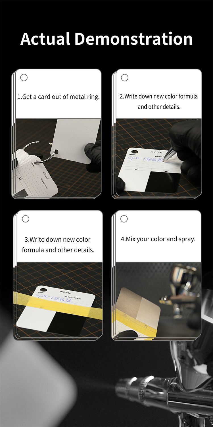 DSPIAE CC-01 Color Test Card Model Spray Color Test Record Card Storage ...