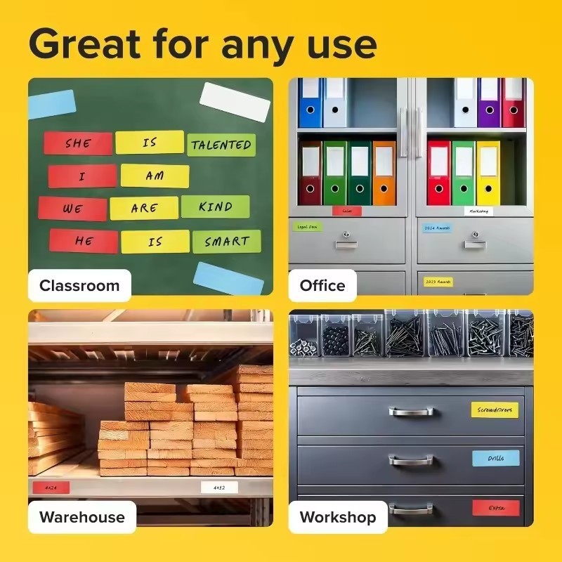 20/5PCS Magnet Label Stickers - Reusable Home Fridge Sticker - Dry ...