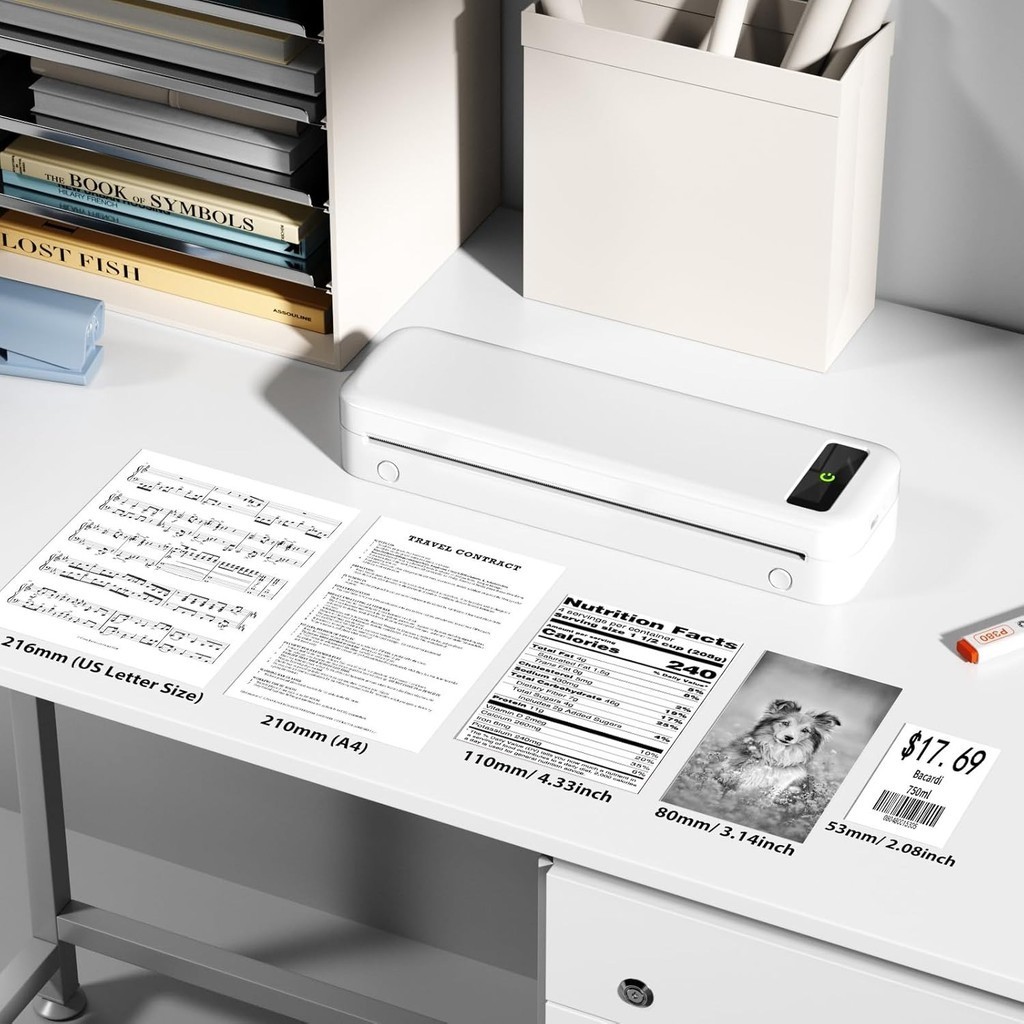 New A4 Thermal Printer Inkless Wireless Portable Bluetooth Printer ...