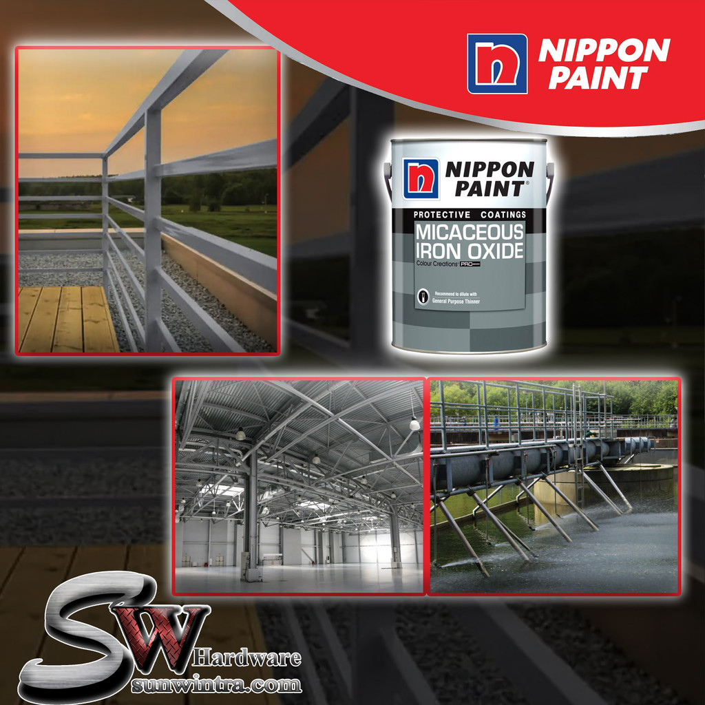 NIPPON 5L Protective Coating Micaceous Iron Oxide (MIO) 3 Colours ...