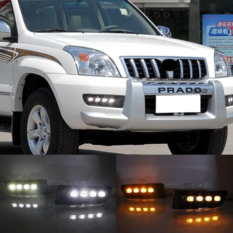 2Pcs DRL For Toyota Prado 120 Land cruiser LC120 FJ120 2003 2004 2005 ...