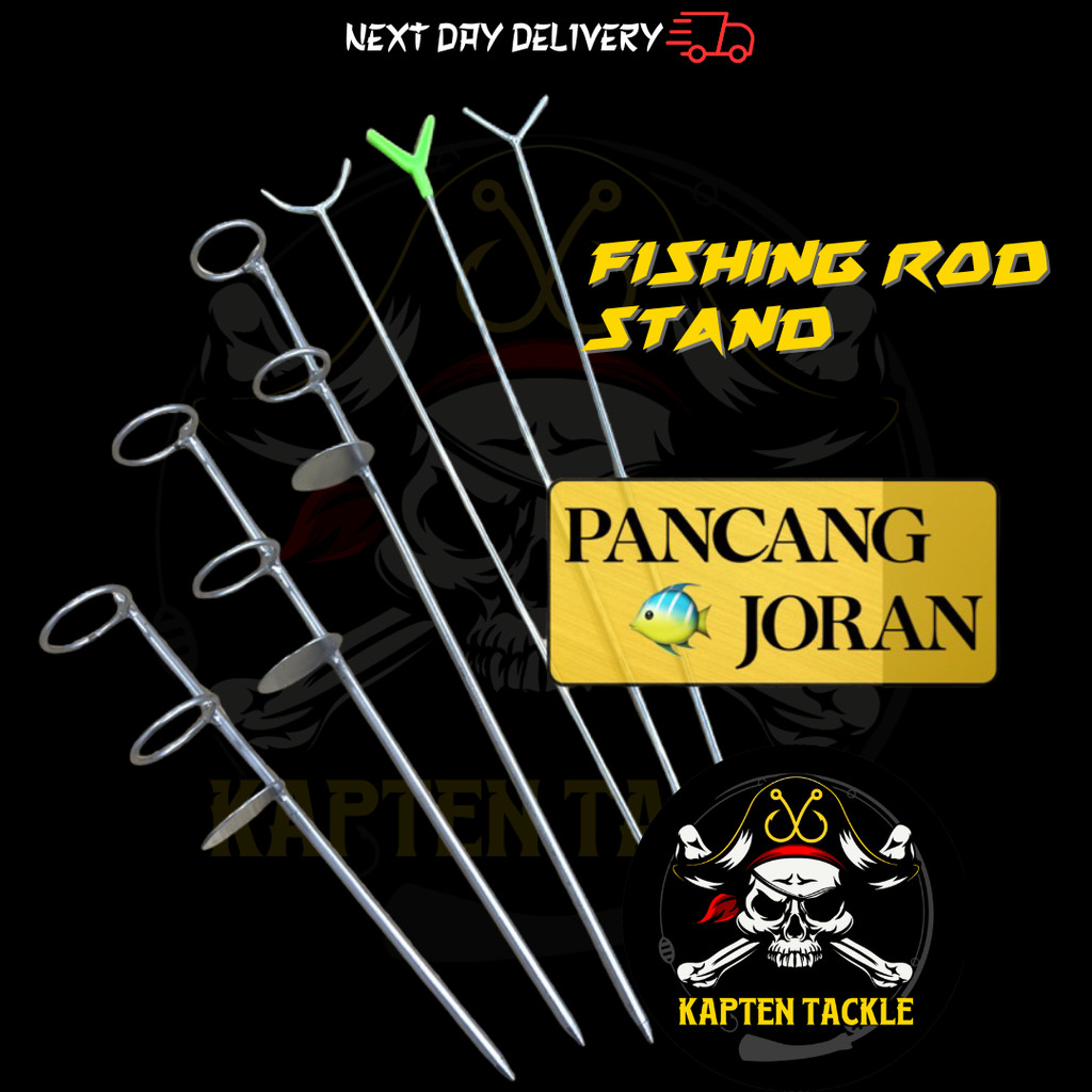 【KAPTEN】Fishing Rod Stand Pancang JORAN Pancing Pantai Reel Stand ...