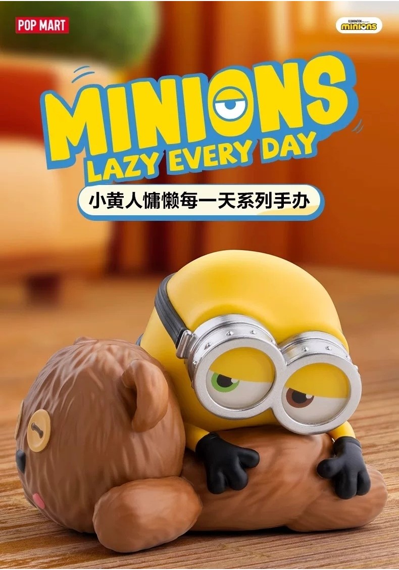 POPMART Minions Lazy every day Series Blind Box Cute Figures Pop Mart ...