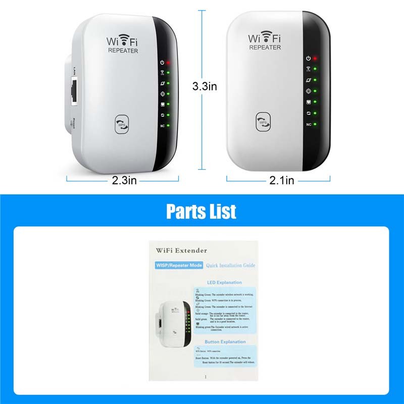 300Mbps WiFi Repeater WiFi Extender Amplifier WiFi Booster Wi Fi Signal ...