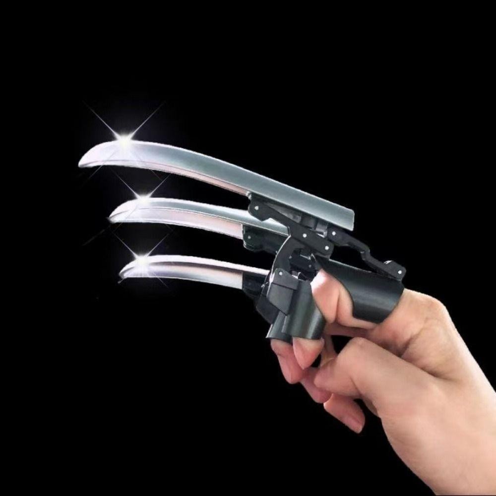 Retractable Mechanical Claws, 3D Assembly Figure Decorations Glowing Wolf Claws, Funny Scalable ...