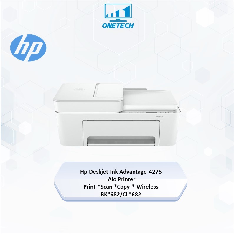 Hp Deskjet Ink Advantage 4275 Aio Printer Bk*682/Cl*682 ( Print / Scan ...