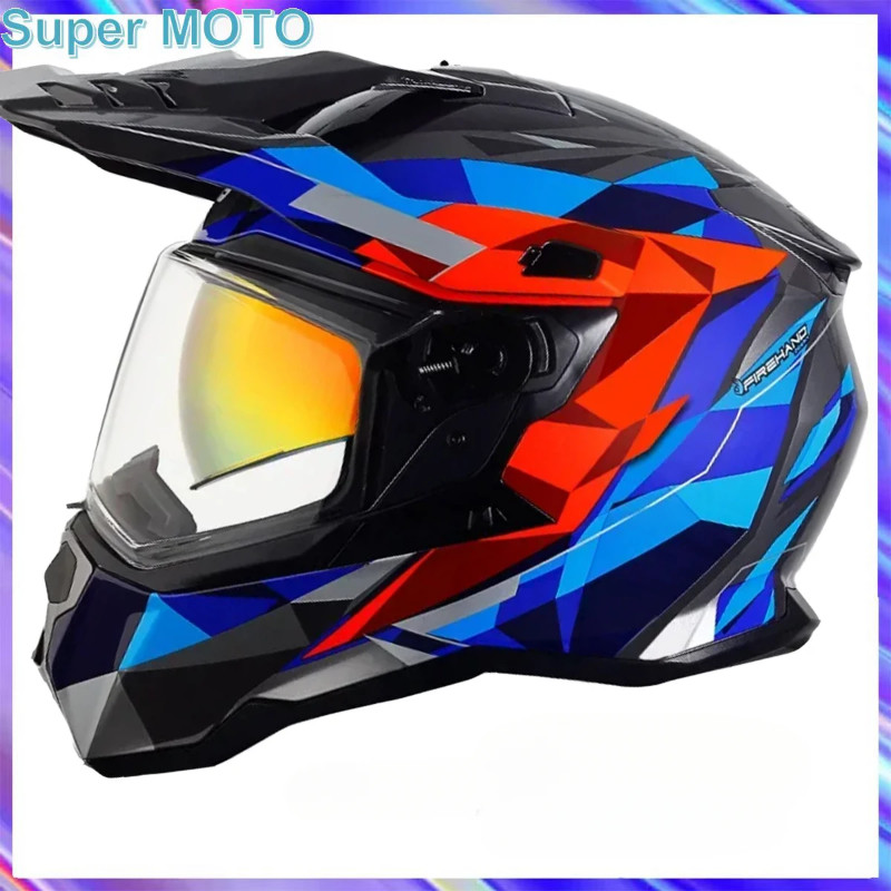 Motocross Detachable Rally Off-road Motorcyle Helmet Men Women Full ...