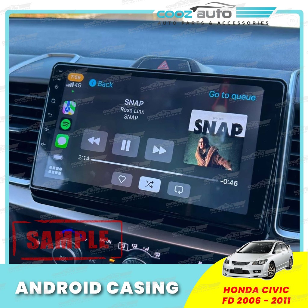Honda Civic FD 2006 - 2011 Car Android Casing Dashboard Audio Android ...