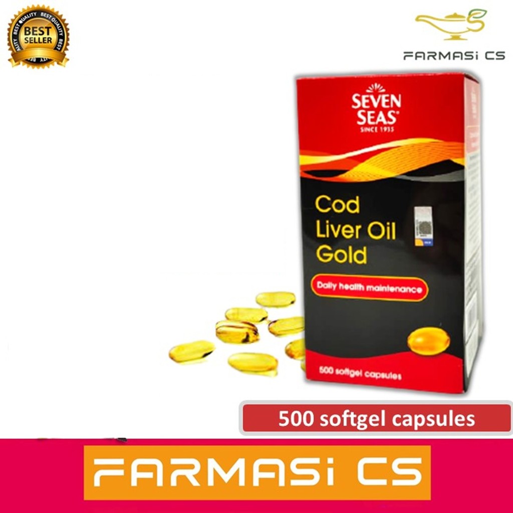 Seven Seas Cod Liver Oil GOLD 500 softgel capsules EXP:04/2026 ...