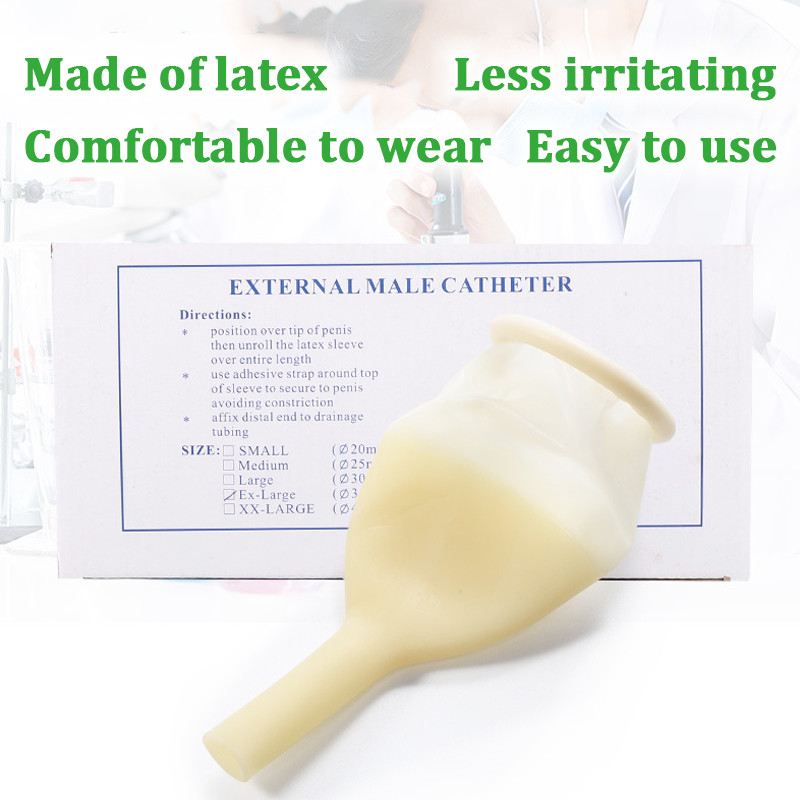 5PCS Disposable Male External Catheter Medical Sterilized Latex ...