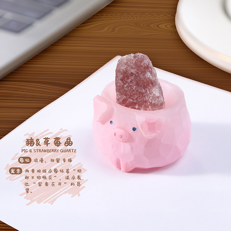 Cute cat crystal blind box 2.0 figure toy home desktop ornament ...