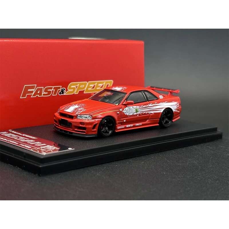 FS 1:64 R34 Z Tune FNF Racing Diecast Car Model Collection Fast Speed ...