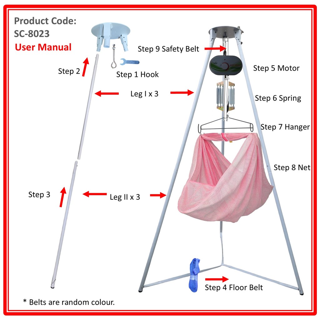 AYOTO Basic VR Motor Cradle & Travel Baby Spring Cot (Buaian Bayi Mudah ...
