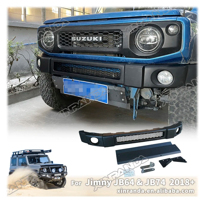 Front Bumper Plastic Narrow Front Bumper For Suzuki Jimny JB64 JB74 2019 - 2024 Exterior ...