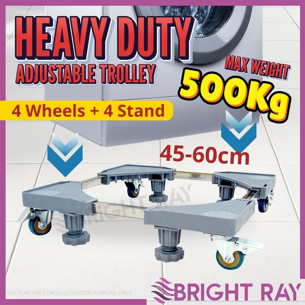 NEW 360° Adjustable Washing Machine Stand Base Locking Roller Anti ...