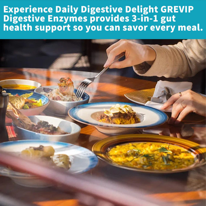GREVIP Healthy Digestive Enzymes - Probiotic Enzyme Complex with ...