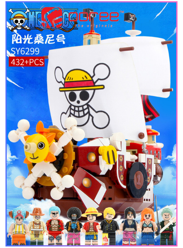 [432PCS] MINI BRICKS COMPATIBLE TOY ONE PIECE THOUSAND SUNNY 3D SHIP ...