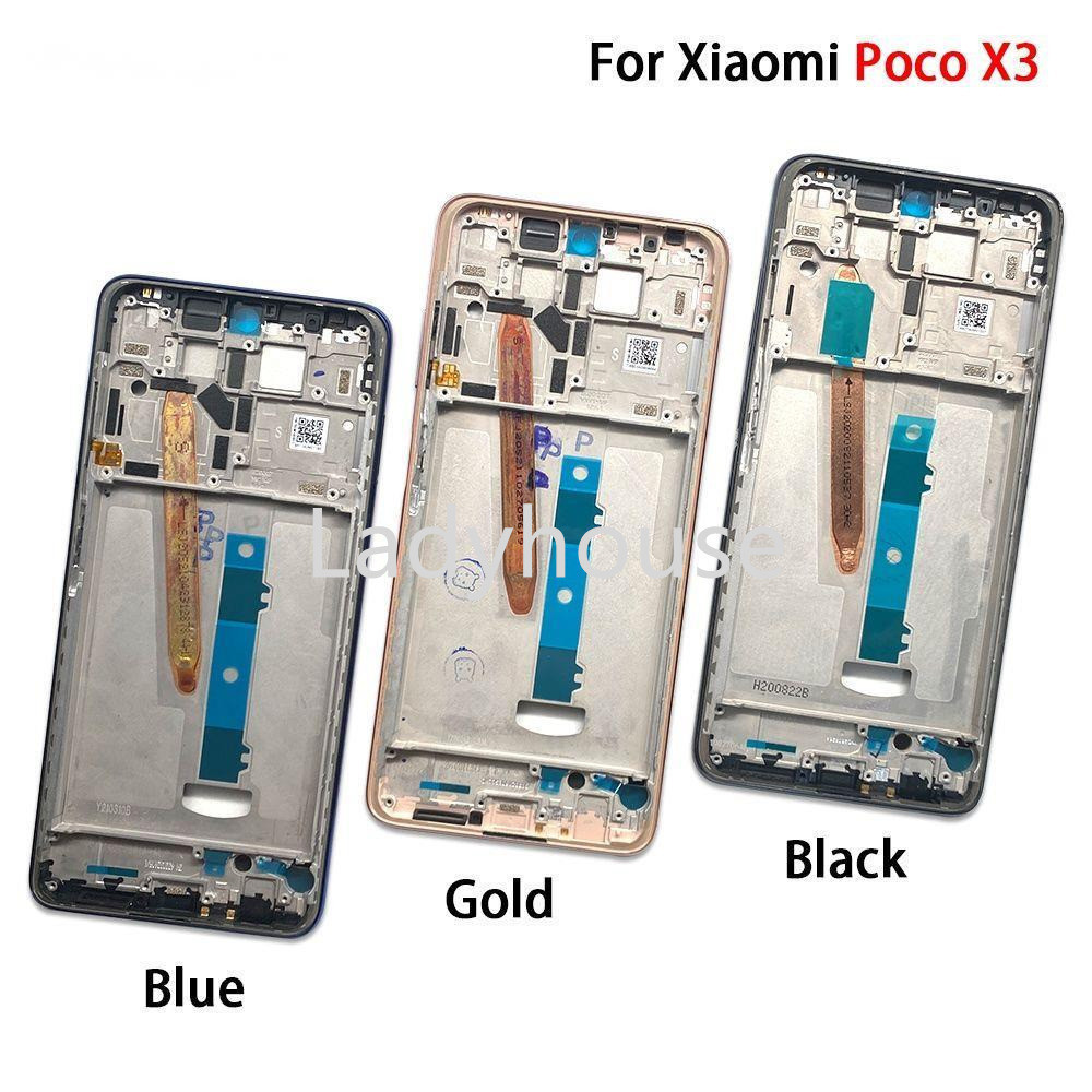 For Xiaomi Poco X3 NFC Middle Frame Plate Housing Bezel For POCO X3 ...