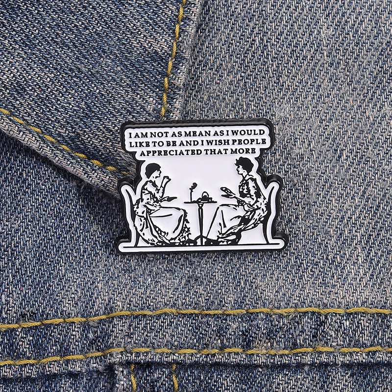 Motivational Phrase Brooch Pins Cartoon Quotes Brooch Metal Badges ...