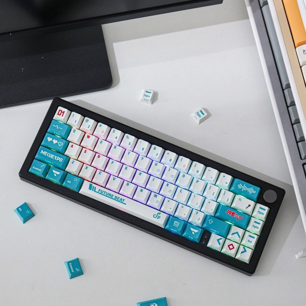 Personality Theme E-sports Keycaps MIKU Hatsune Side Translucent ...