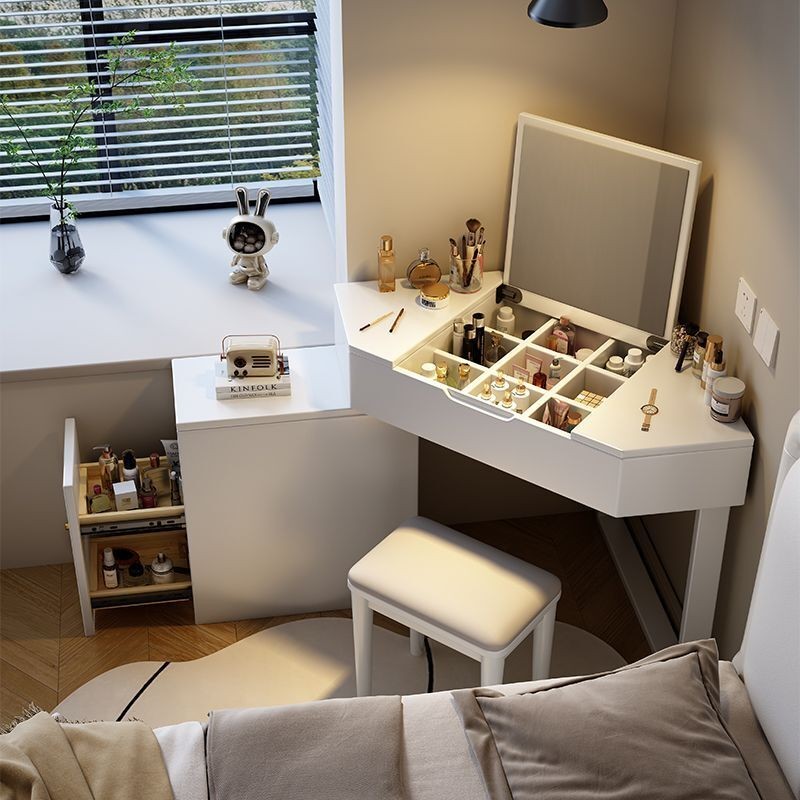 Solid Wood Corner Dressing Table Bedroom Wall Facing Corner Dressing ...