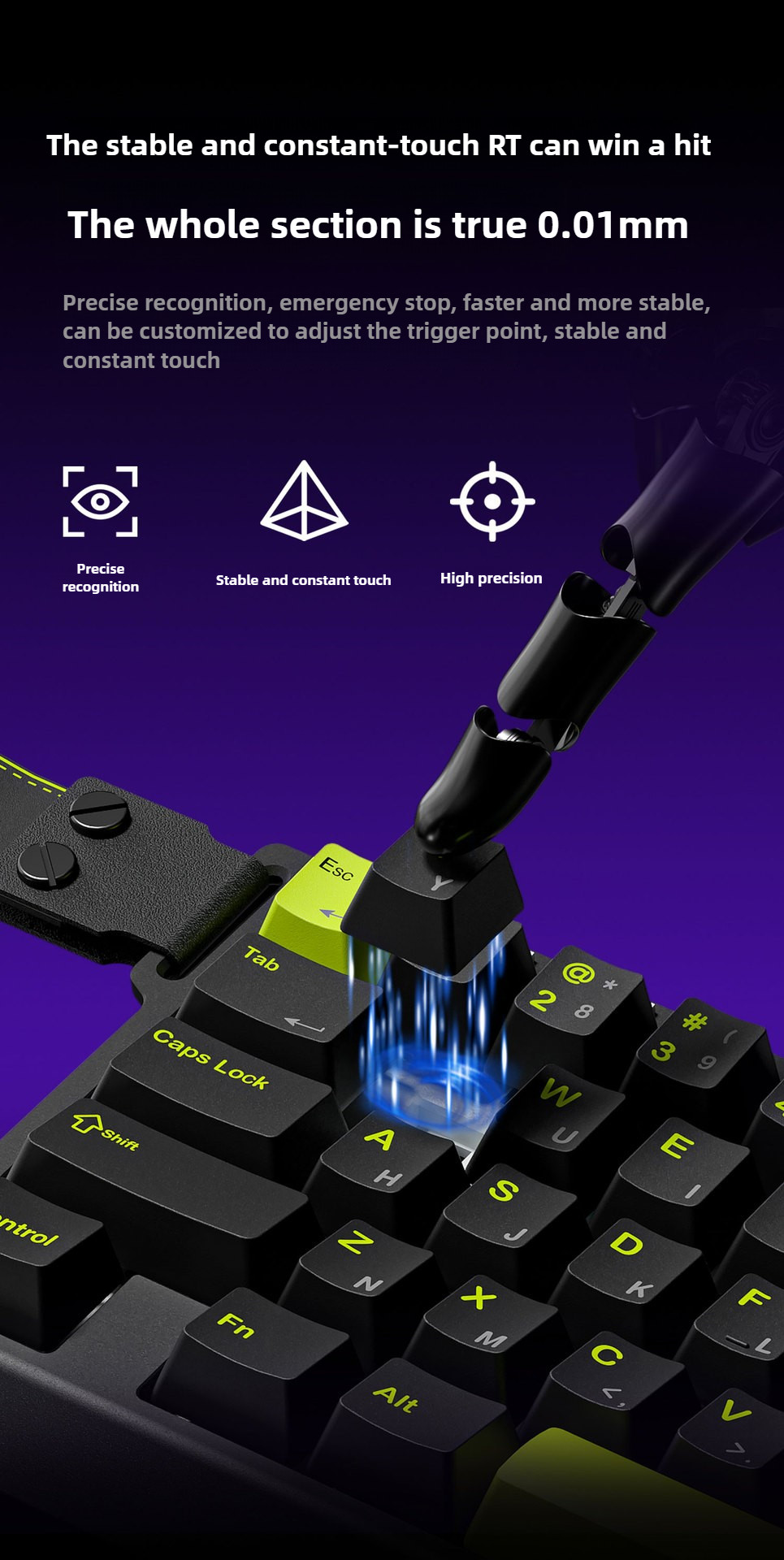 FURYCUBE M30HE One-handed Keyboard Magnetic Switch RGB 8KHz 0.1ms Low ...