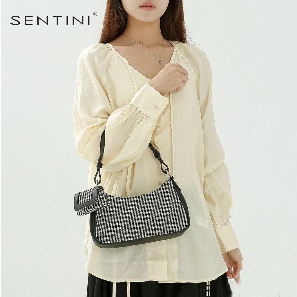 SENTINI Kallie Beg Bahu Wanita - Hitam / Coklat STB-144 | Shopee Malaysia