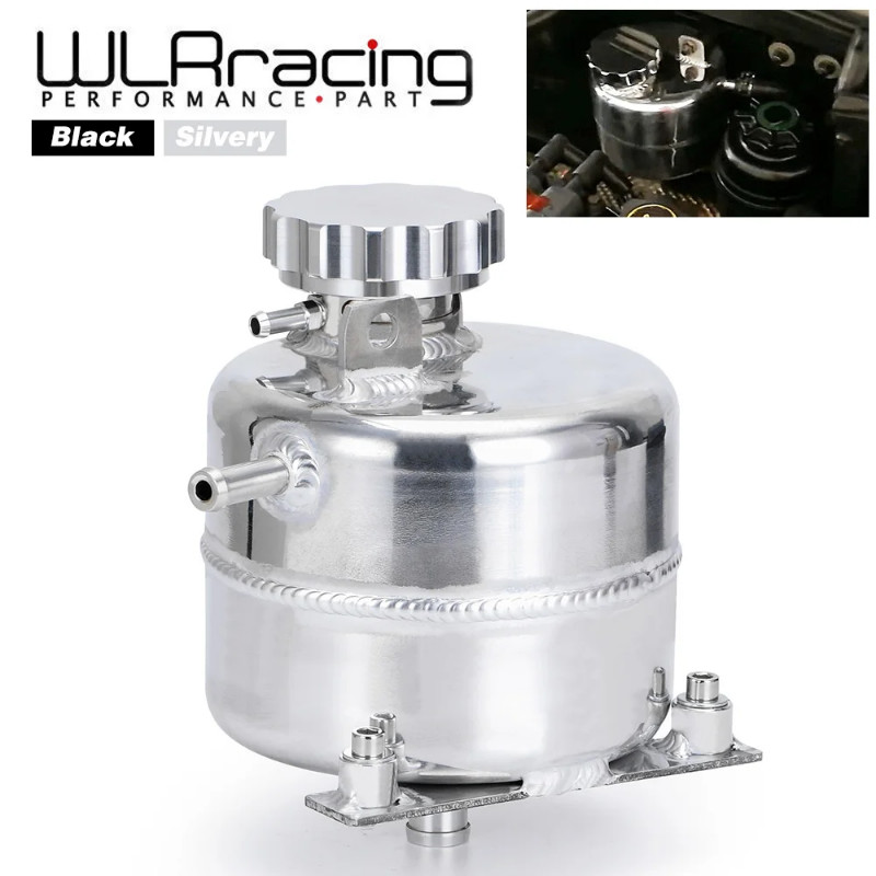 Aluminum Coolant Header Expansion Overflow Water Tank & Cap Reservoir ...